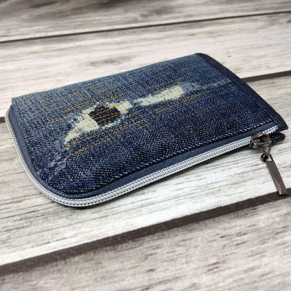 Denim Wallet - Etsy