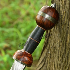 Hand Forged Damascus Gladius Sword: Twist Pattern Micarta Handle, 27 ...