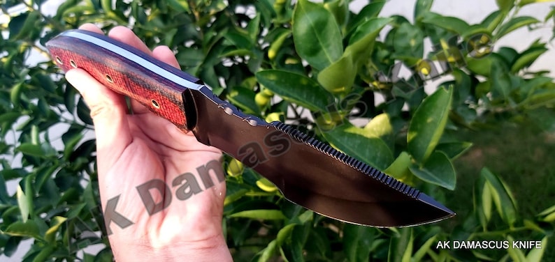 Handmade Carbon Steel Full Tang Tracker Knife Micarta Handle | Etsy