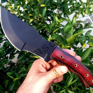 Handmade Carbon Steel Full Tang Tracker Knife Micarta Handle - Etsy