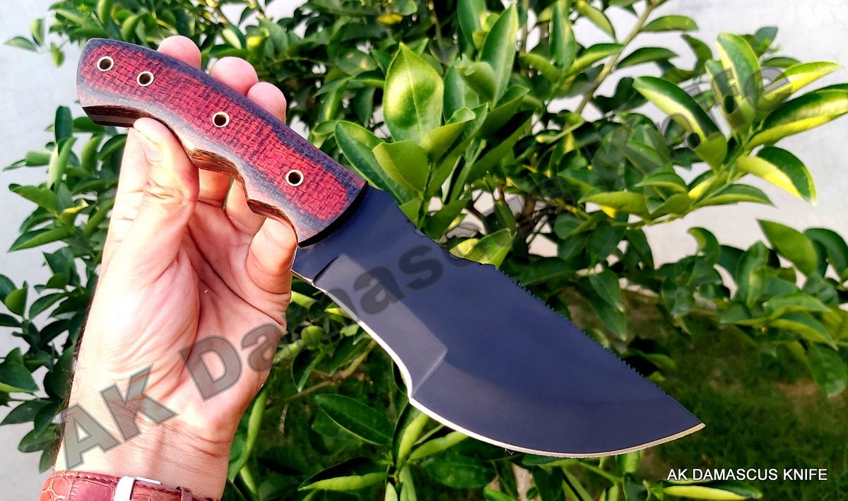 Handmade Carbon Steel Full Tang Tracker Knife Micarta Handle | Etsy