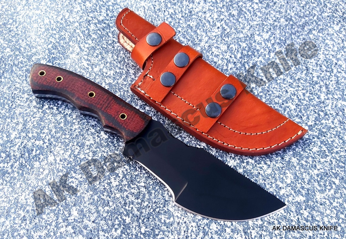 Handmade Carbon Steel Full Tang Tracker Knife Micarta Handle | Etsy