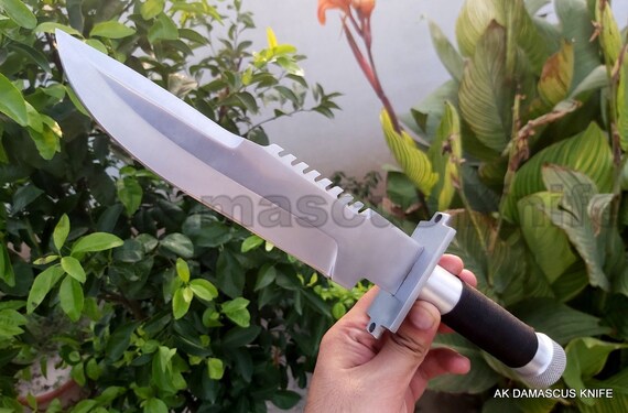 CUSTOM HANDMADE J2 Steel Rambo Knife Black Nylon Cord-wrapped - Etsy ...
