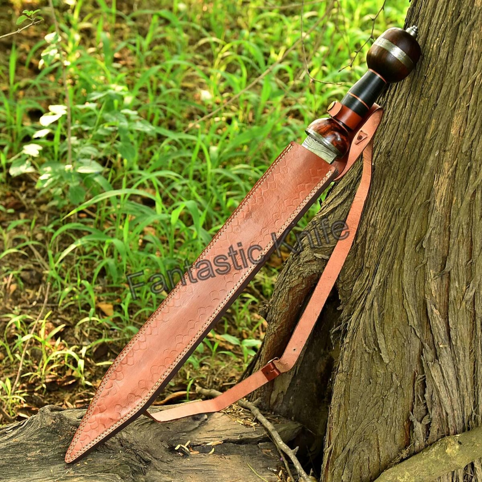 Hand Forged Damascus Gladius Sword: Twist Pattern Micarta Handle, 27 ...