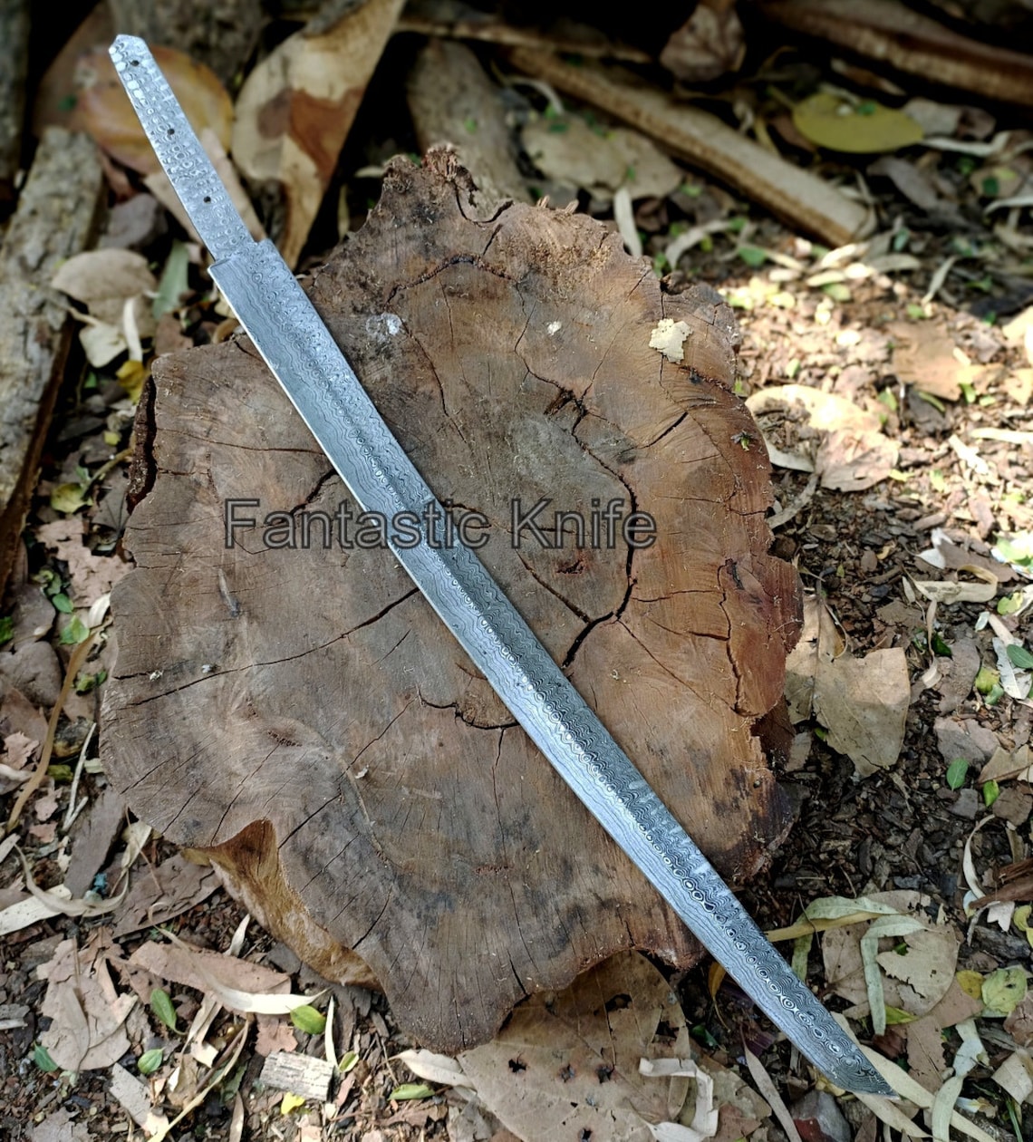 28" Hand Forged Damascus Steel Full Tang Katana Sword Blade Blank, for ...