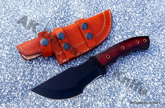 Handmade Carbon Steel Full Tang Tracker Knife Micarta Handle | Etsy