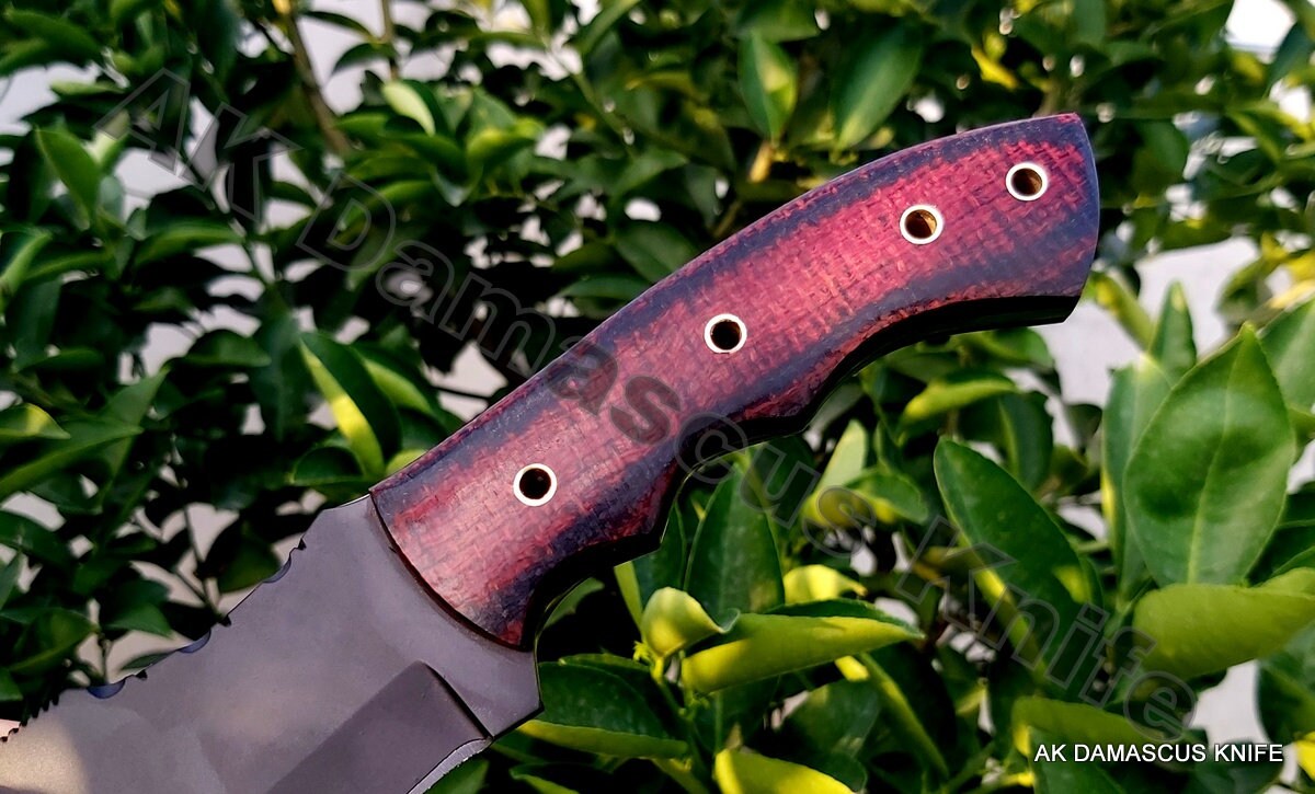 Handmade Carbon Steel Full Tang Tracker Knife Micarta Handle | Etsy