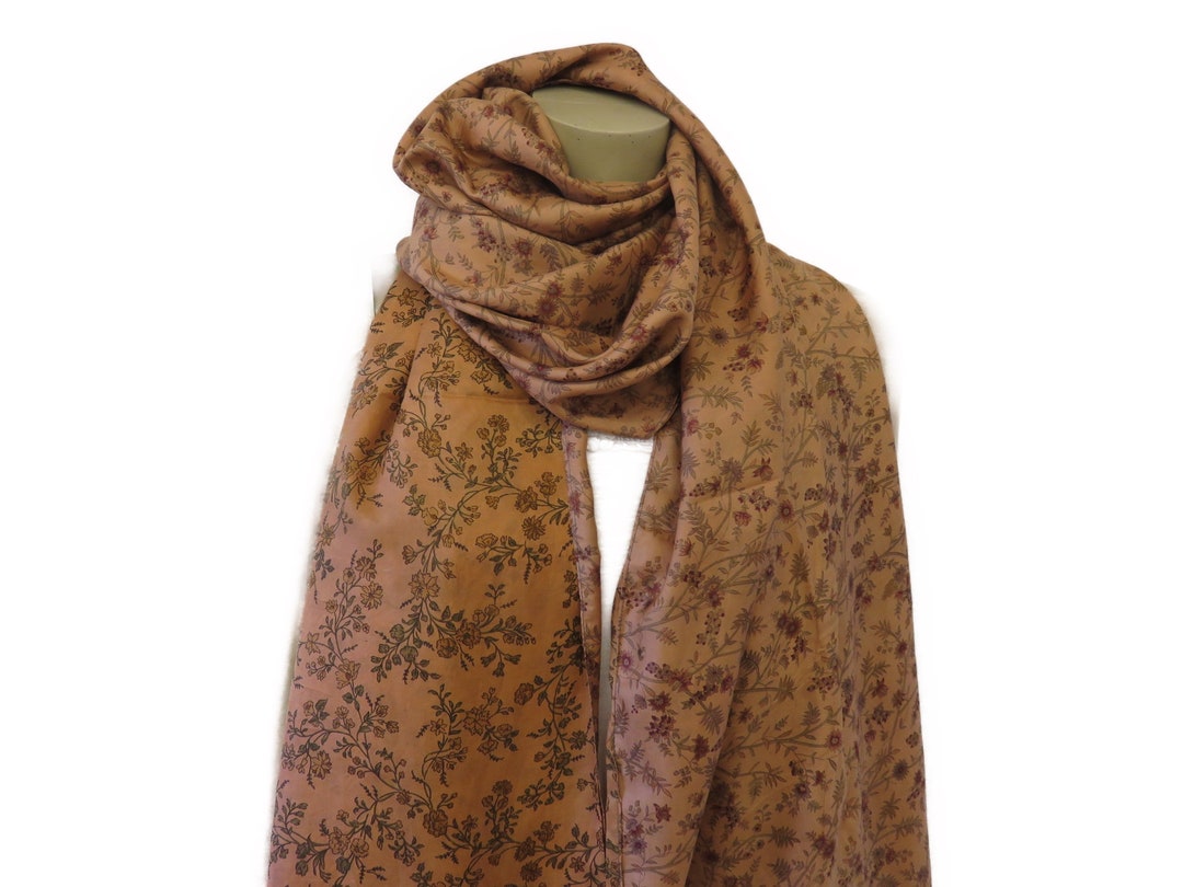 Silk Stole Can Be Worn on Both Sides - Double Stitched 195x97 Cm Paero ...