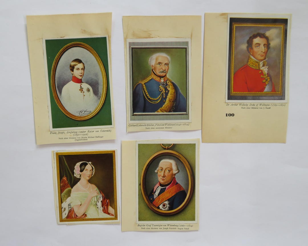 5 Old Trading Cards of Personalities From History Ephemera for Junk ...