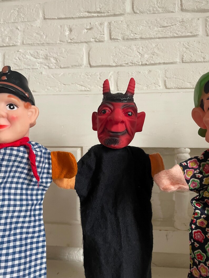 Set of 5 Vintage Hand Puppets - Etsy