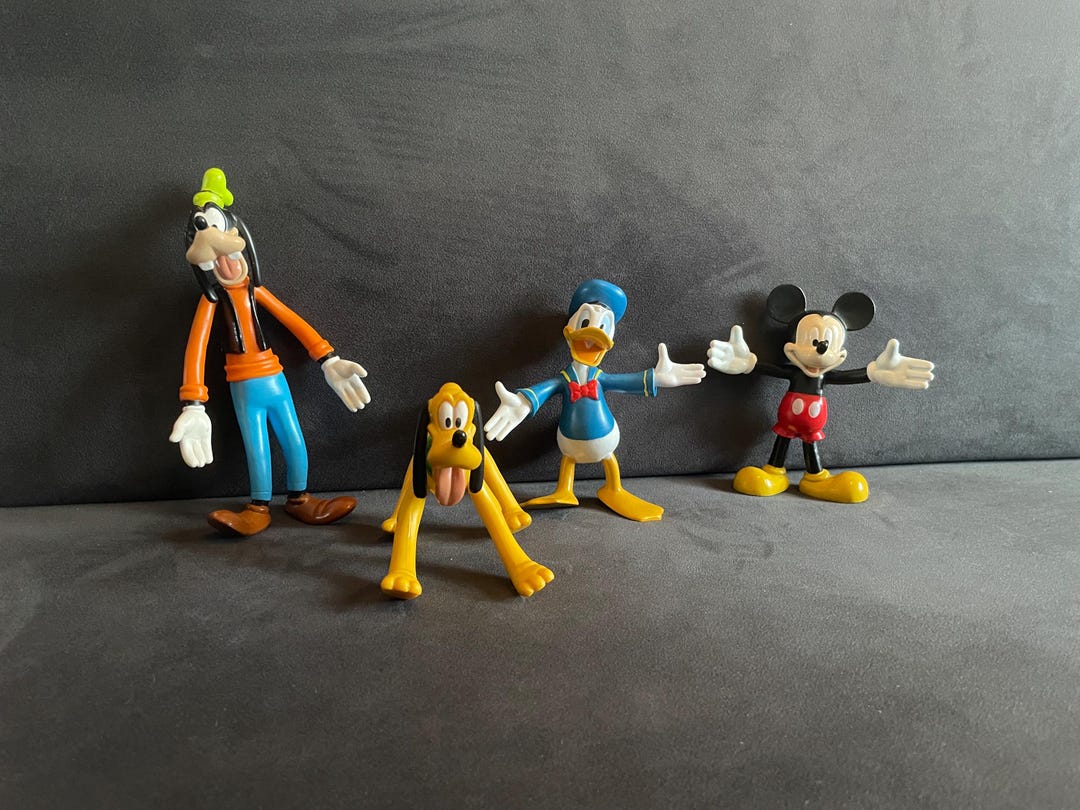 Set of 4 Vintage Walt Disney Figurines, Donald Duck, Mickey Mouse, Goofy and Pluto - Etsy