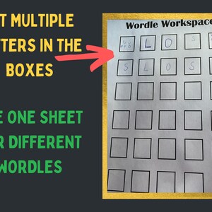 Wordle Help | Printable Worksheet | Printable Digital Download ...