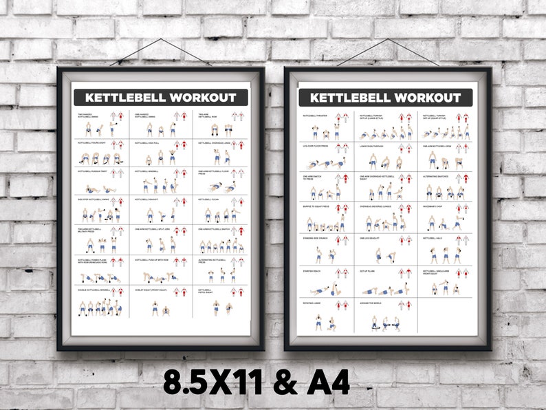 Kettlebell Workout Printable Digital Download | INSTANT Download ...
