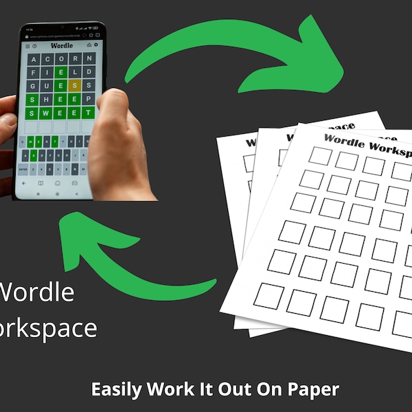 Wordle Worksheet - Etsy UK