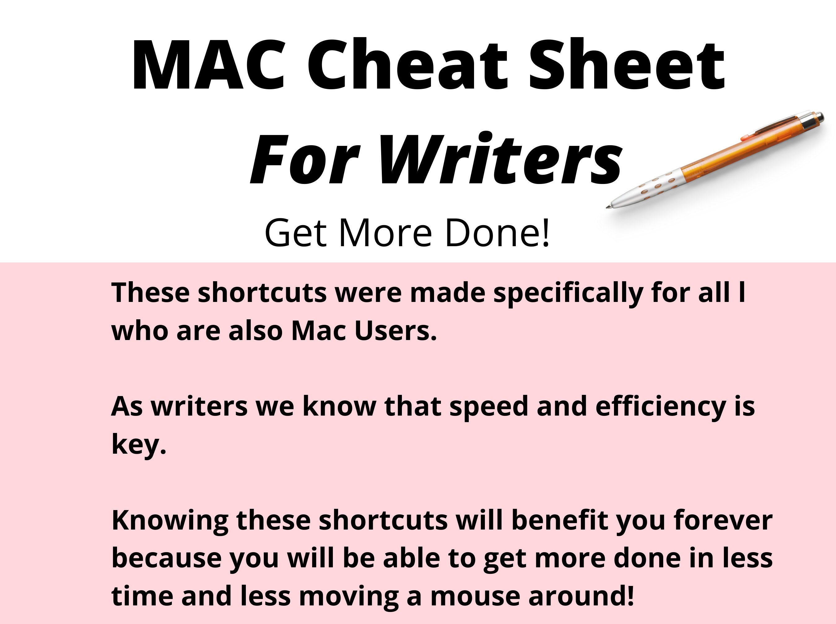MAC OS Keyboard Shortcuts || Printable Digital Download || INSTANT ...