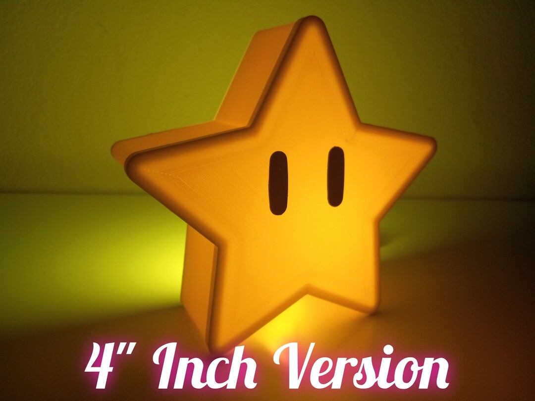 Nintendo Super Star Medium 4" Size| Christmas Star | Tree Topper ...
