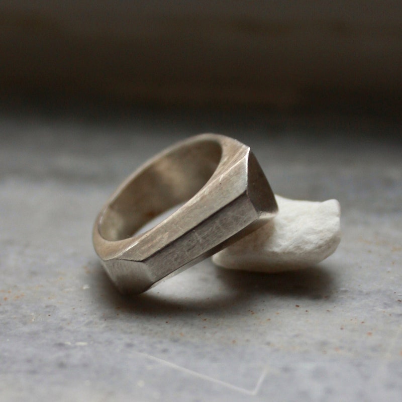 Geometric Silver - Etsy