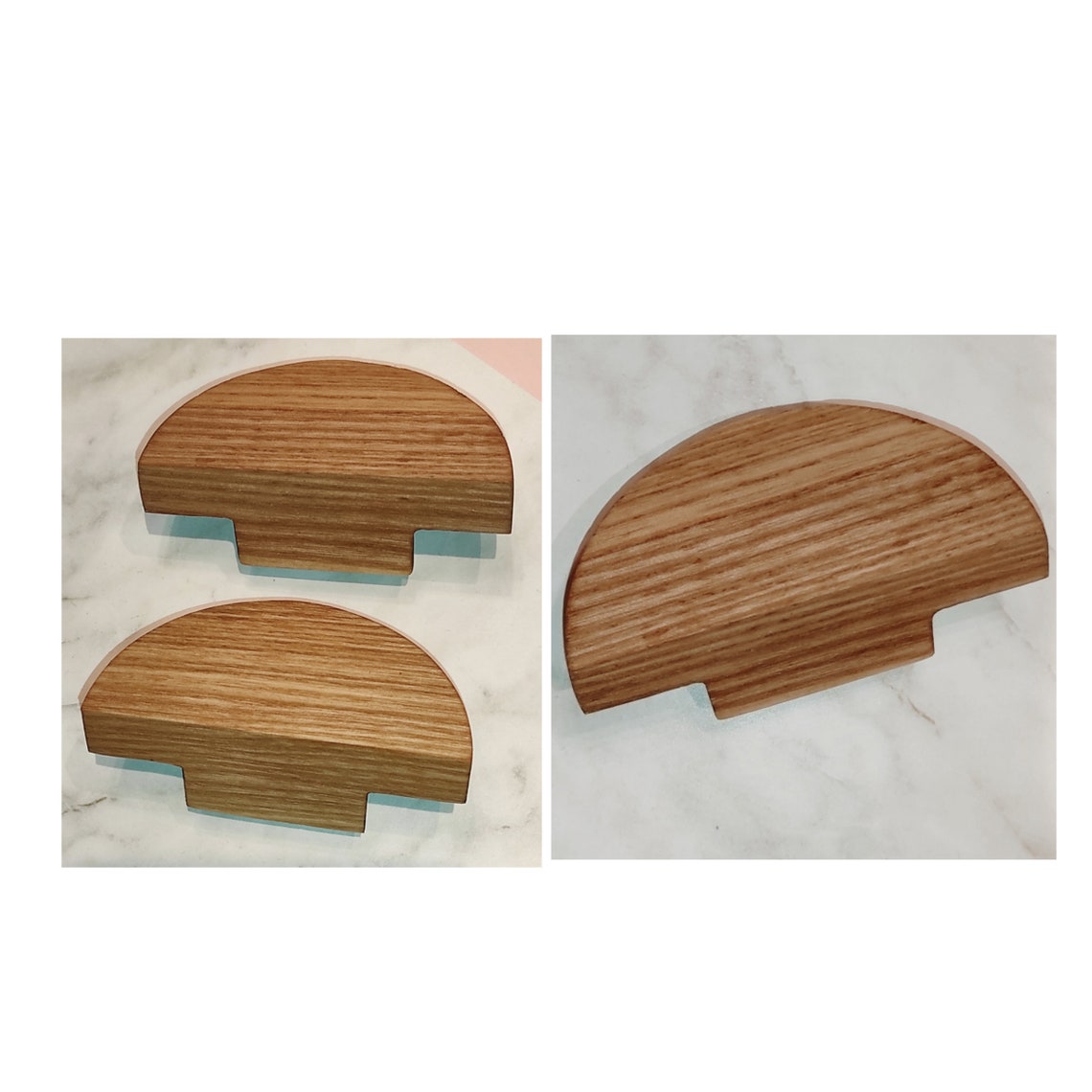 Knobs and Pulls for Cabinets , Drawers . Wooden Semicircular KN40 Solid ...