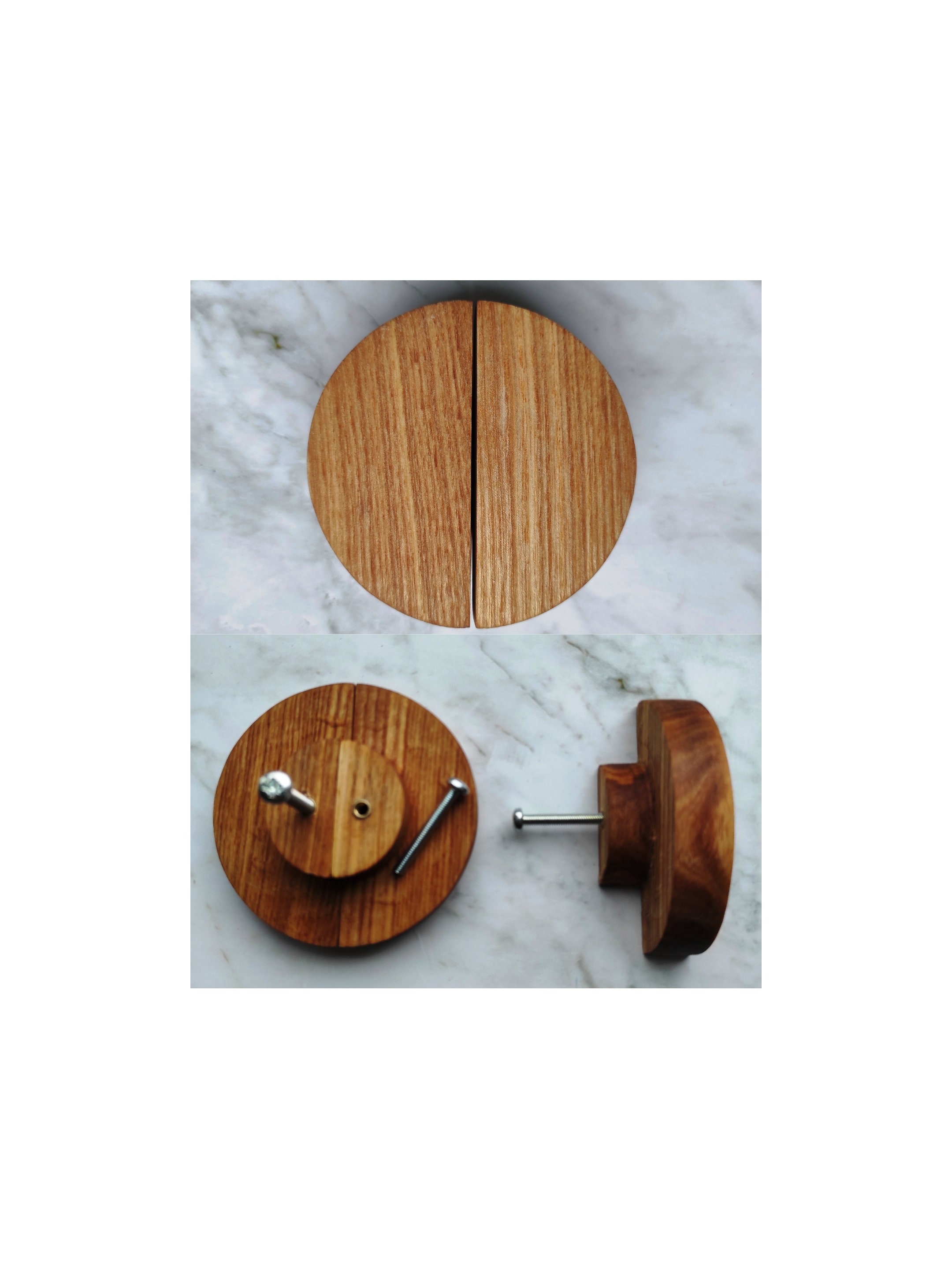 Knobs and Pulls for Cabinets , Drawers . Wooden Semicircular KN40 Solid ...