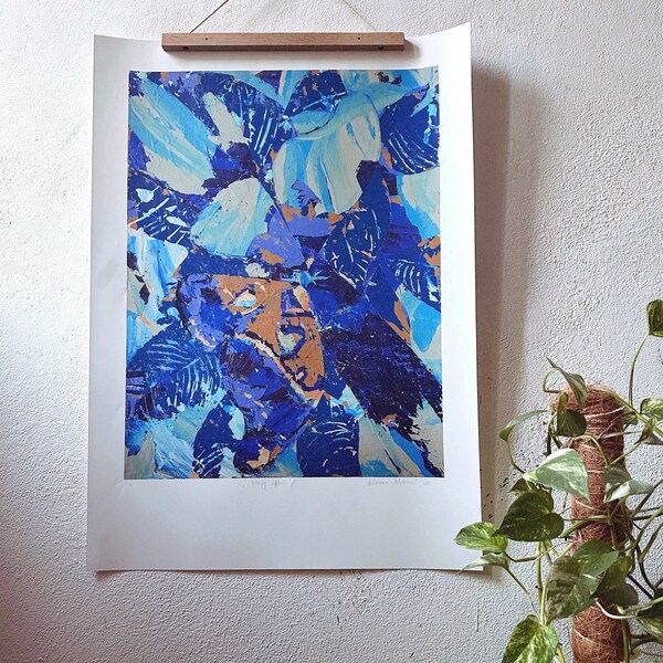 Blue Abstract Art - Etsy