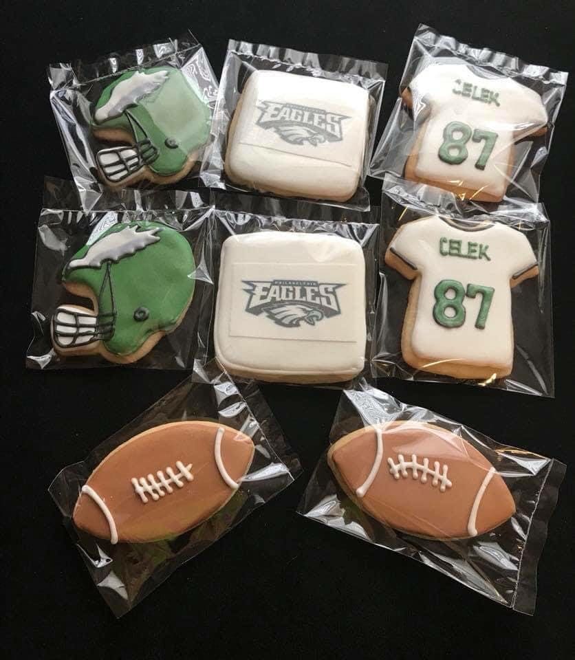 12 Philadelphia Eagles Football Sugar Cookies - Etsy