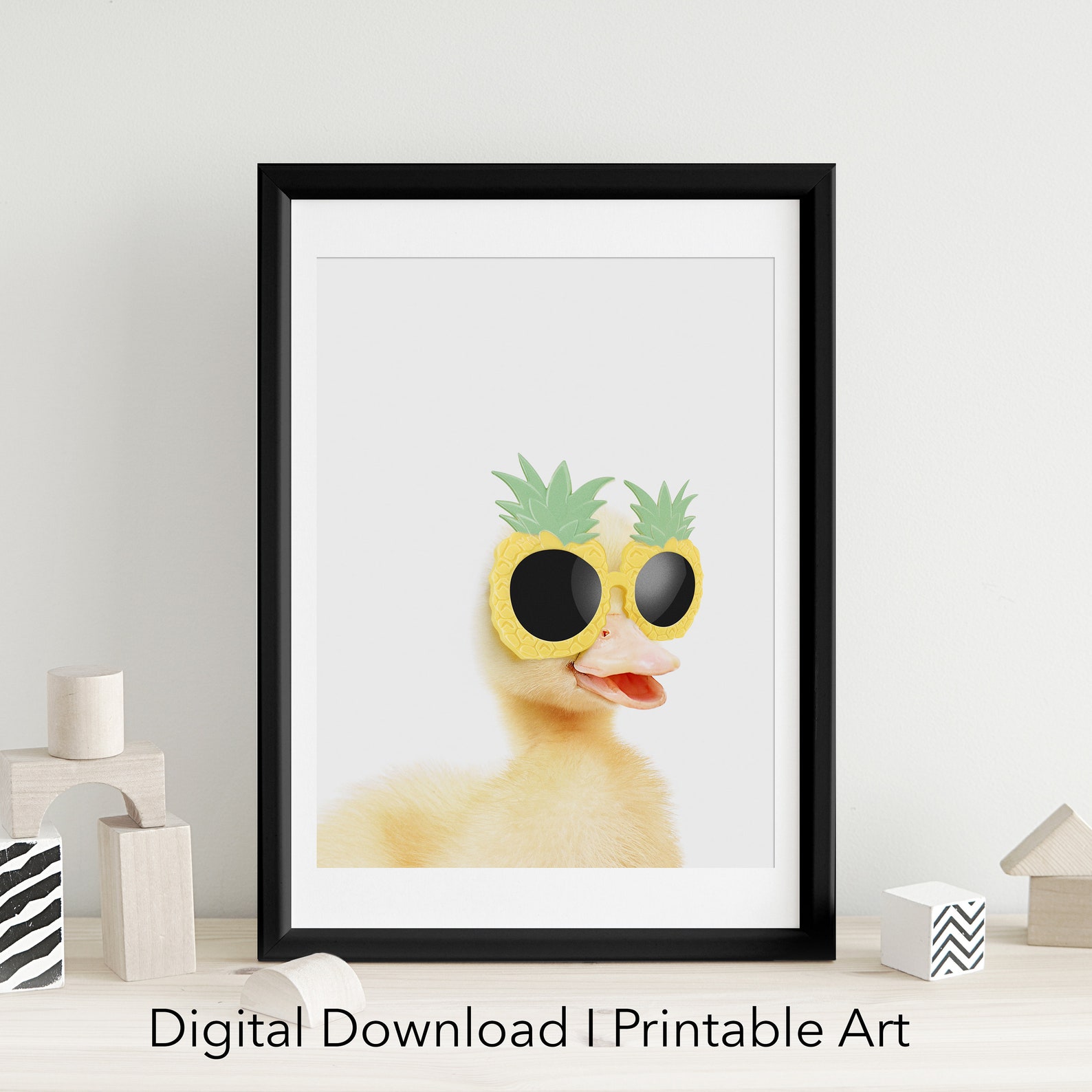 Cute Duck Print | Instant Download | Duck Wall Art | Safari Nursery ...