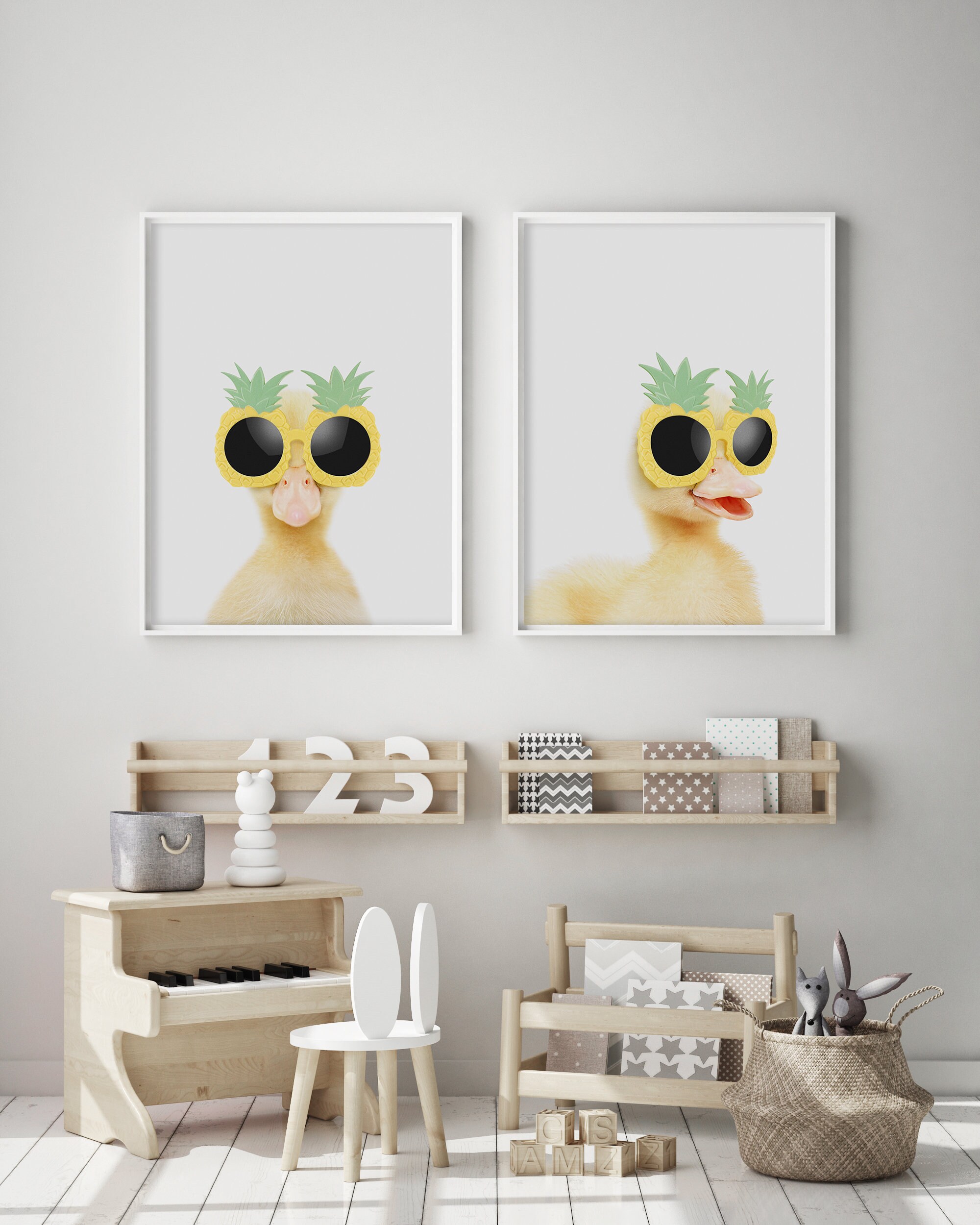Cute Duck Print | Instant Download | Duck Wall Art | Safari Nursery ...