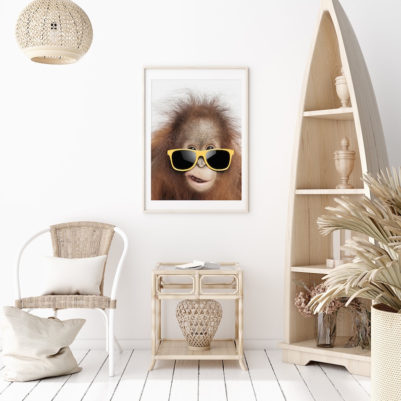 Funny Orangutan Print | Instant Download | Orangutan Wall Art | Safari ...
