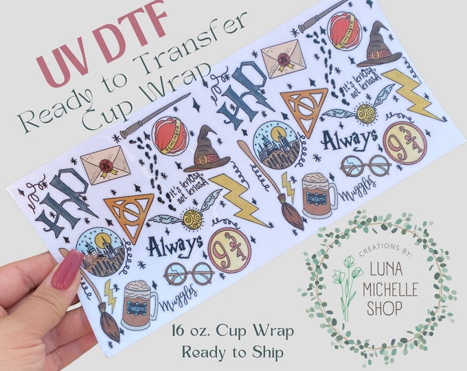 UV DTF | Wizard Cup Wrap | Cup Transfer | 16 Oz Cup Wrap | Ready to ...
