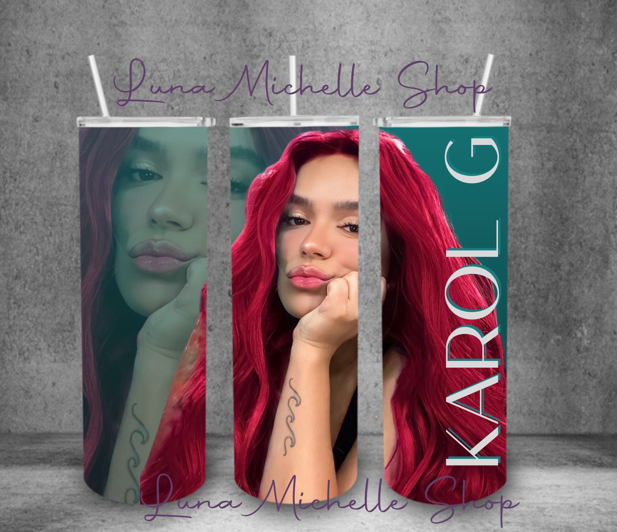 Karol G Karol G PNG Karol G Red Hair Karol G Tumbler Wrap - Etsy Singapore