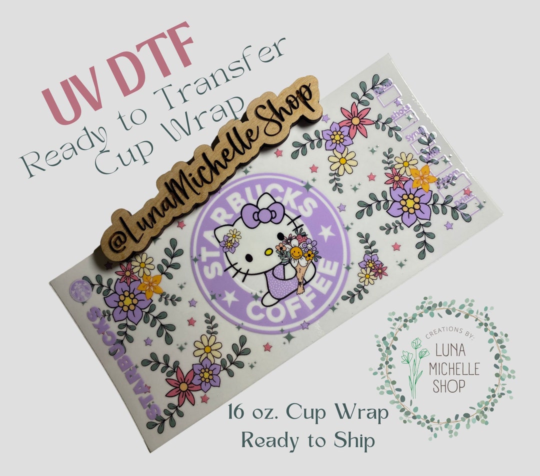UV DTF Cup Wrap UV Dtf Transfer Cup Wraps Girly Cup Wrap Spring Cup ...