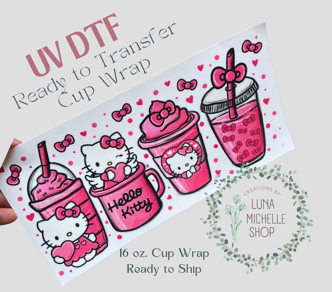 UV DTF Kitty Cup Wrap Cup Wrap Cute Cat Cup Wrap UV Dtf - Etsy
