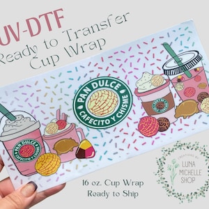 UV DTF Cup Wrap | Ready to Apply Cup Decal | Cup Transfers | Glass Can ...