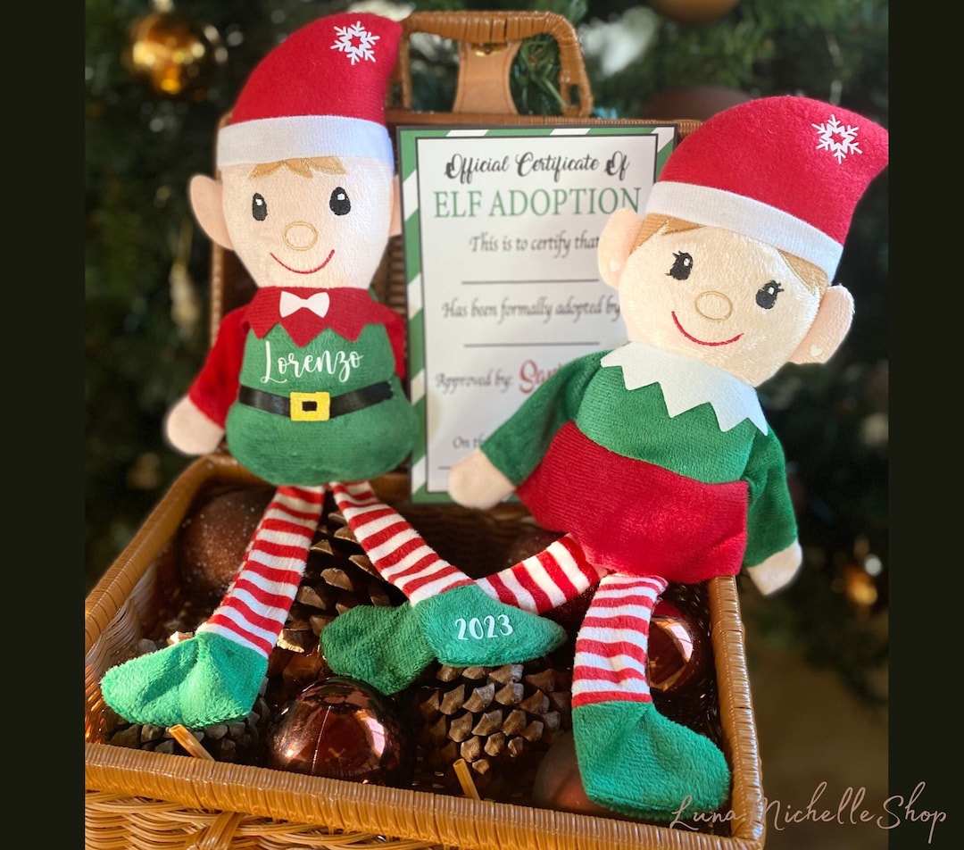 Personalized Elf With Adoption Certificate| Christmas Stuffers ...