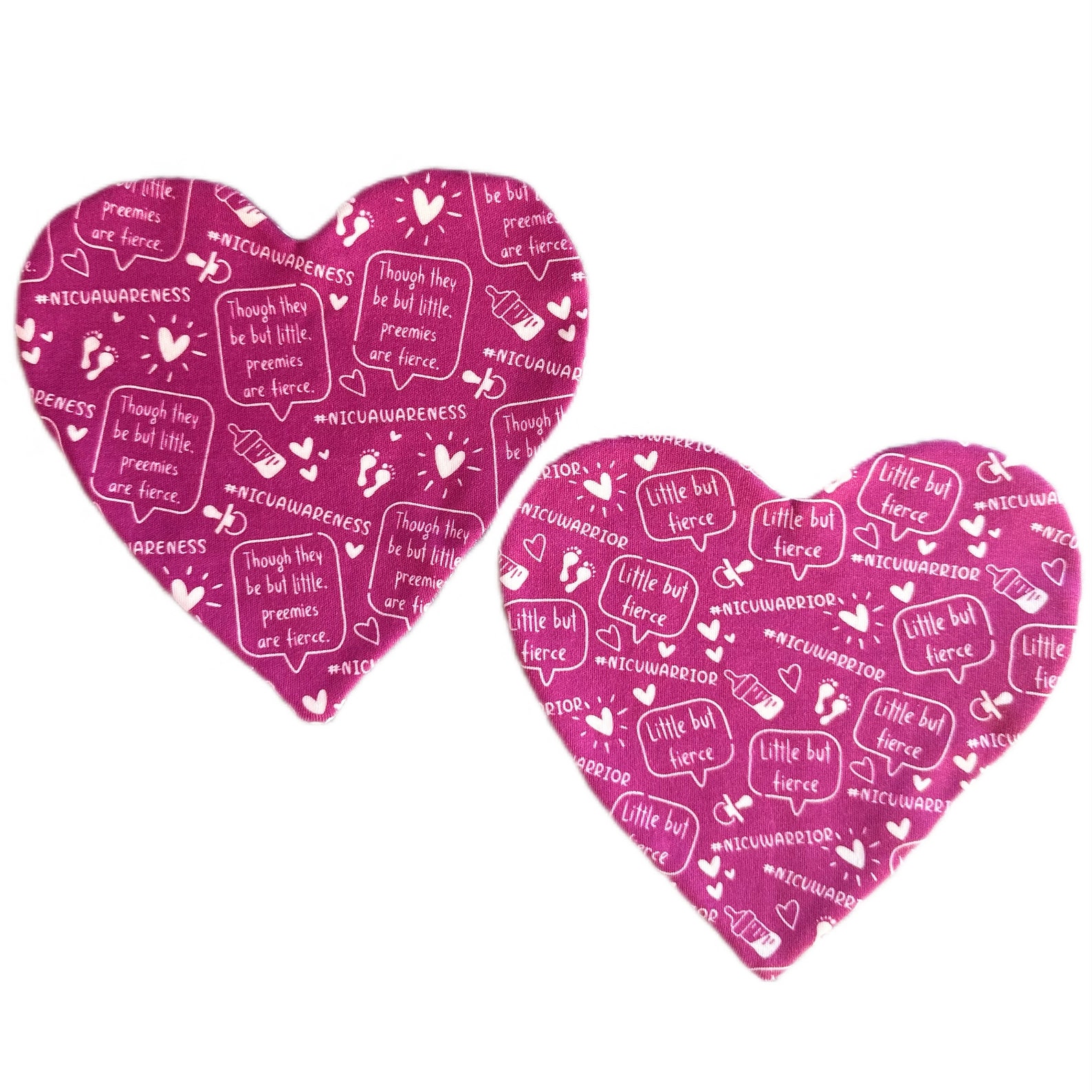 Organic Cotton Knit NICU Bonding Hearts: Scented Baby Lovey Set - Etsy