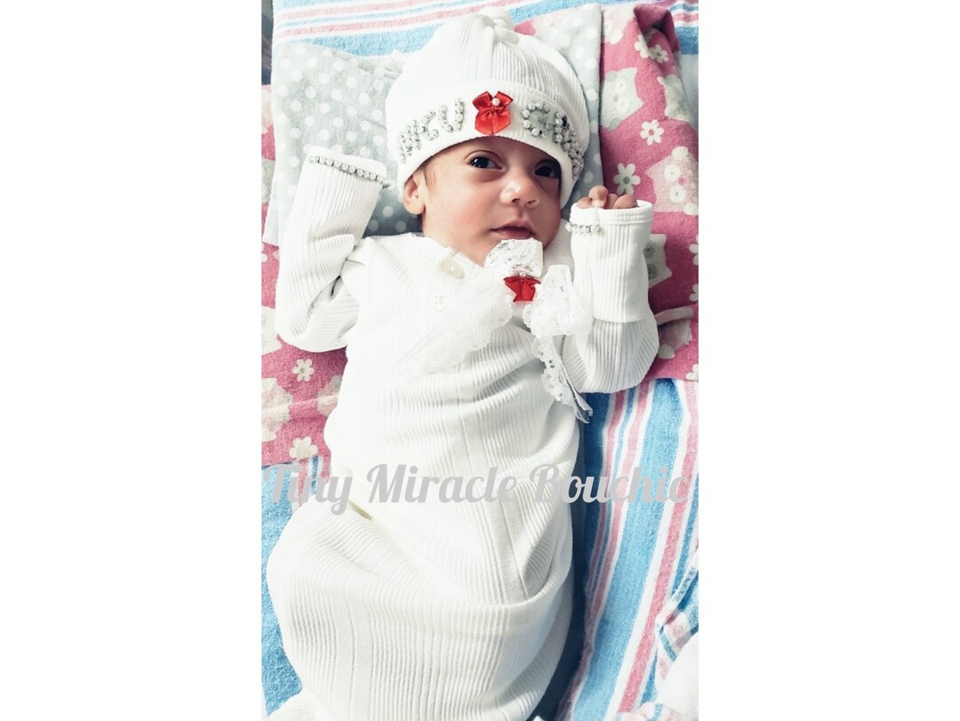 Preemie Coming Home Outfit, NICU Graduate, Preemie Gown, Preemie Girl ...