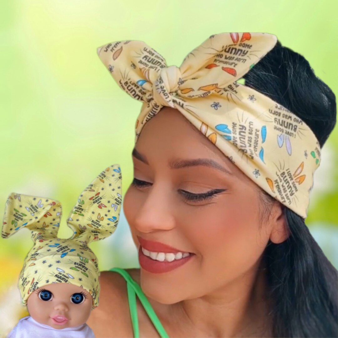 NICU Easter Mommy and Me Set, Set of 2, Micro Preemie Easter Hat, NICU ...