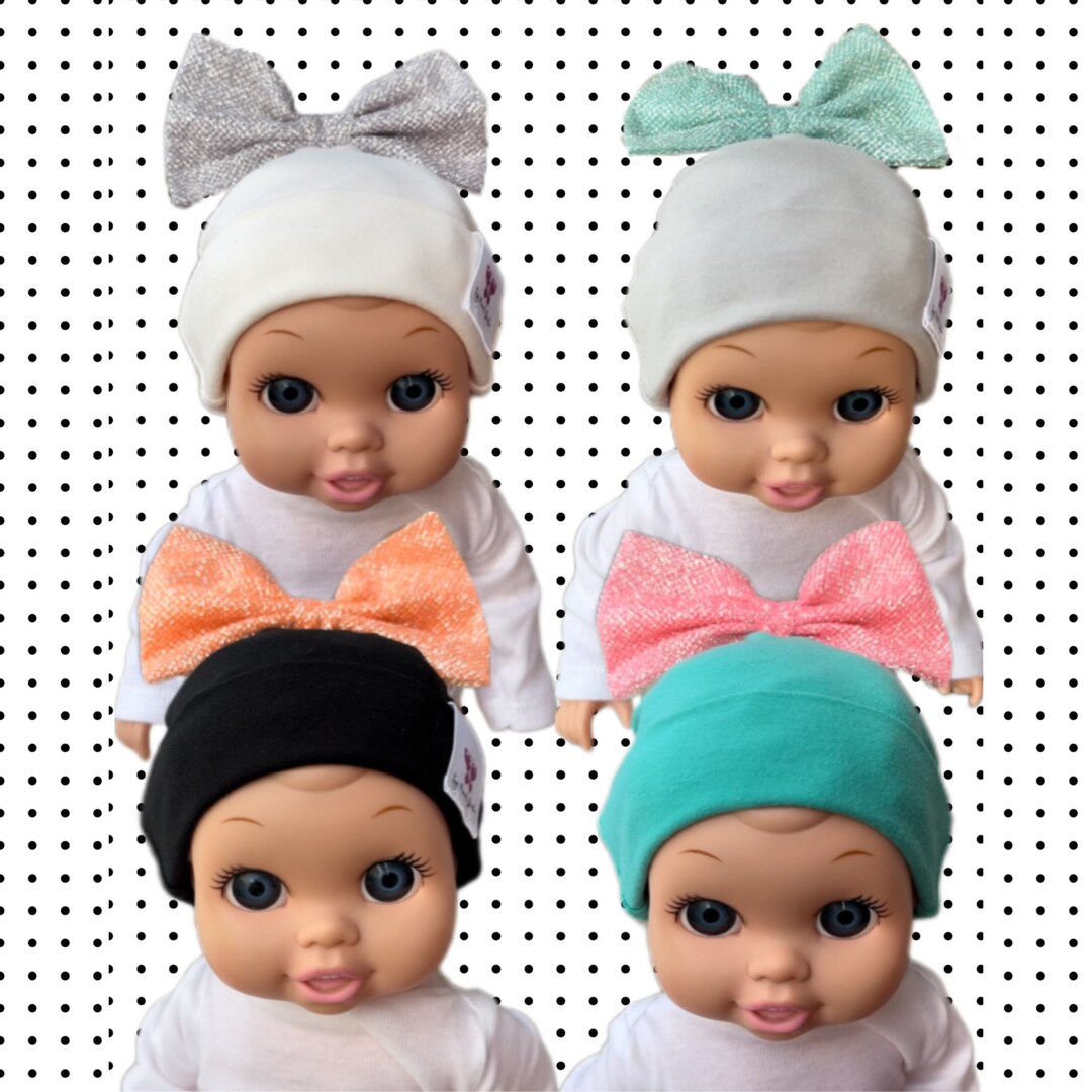 Tulle Glitter Preemie Beanie Hat Bundle, Set of 4, NICU Care Package, NICU Baby Gift, Preemie ...