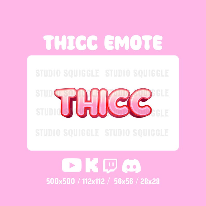 Cute Pink Thicc Emote, Animated Emotes Twitch Kick Discord Youtube Pink ...