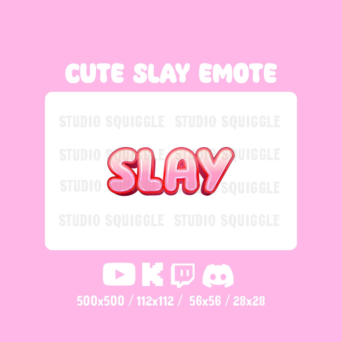Cute Pink Slay Emote Animated Emotes Twitch Kick Discord Youtube Pink ...