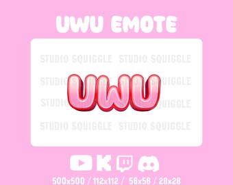 ANIMATED Uwu Emote Cute Blush Hearts Twitch Discord Youtube Streamer ...