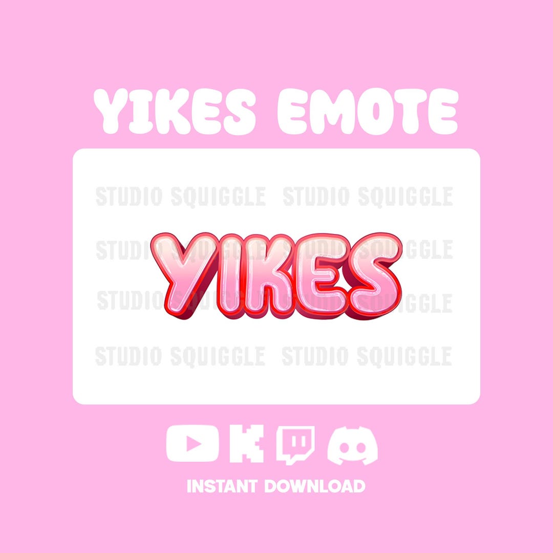 Cute Pink Yikes Emote, Animated Emotes Twitch Kick Discord Youtube Pink ...