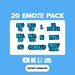 20 Blue Twitch Emotes, Text Emotes, Discord Emotes, Kick Emotes, Emote ...