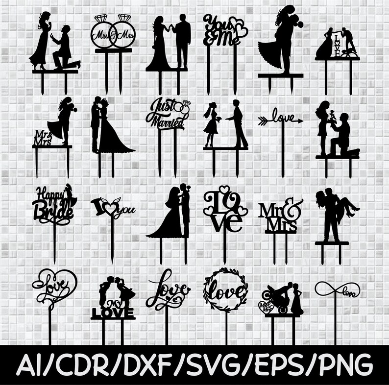 Diseño de adornos para tartas (dxf, stvg, cdr, png, eps, ai) Archivos ...