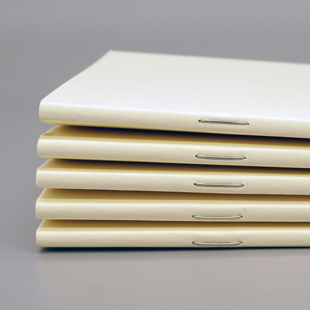 Cream Notebooks, Squared-stapled Spine, 60 Pages, Choose From Lined ...