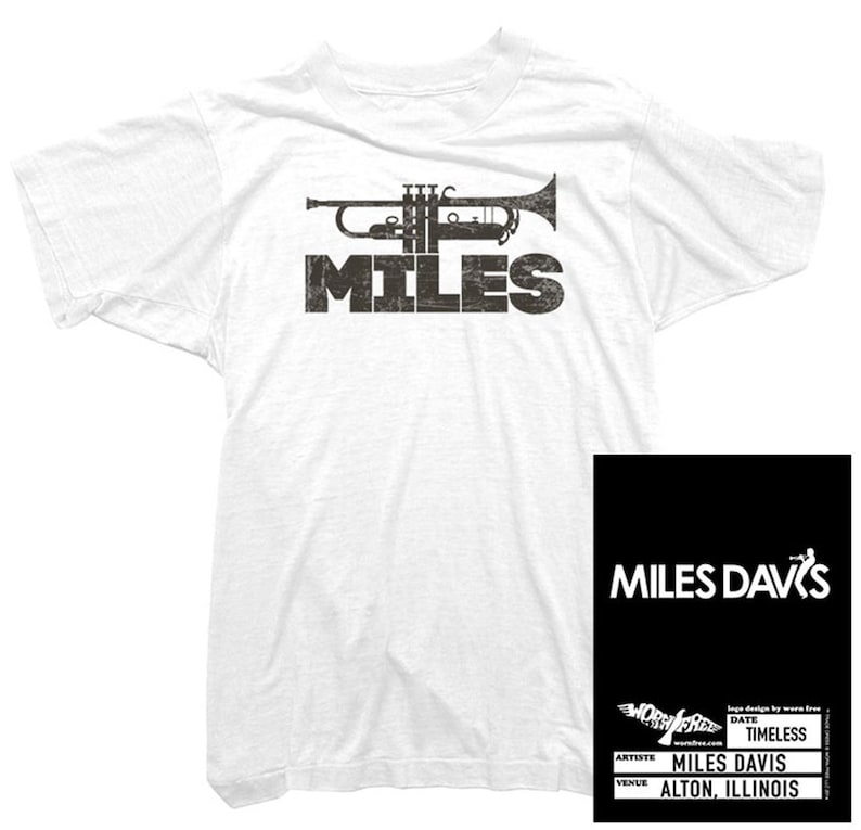 Miles Davis Mens T-shirt - Trumpet Logo Tee - Officially Licensed - Etsy UK