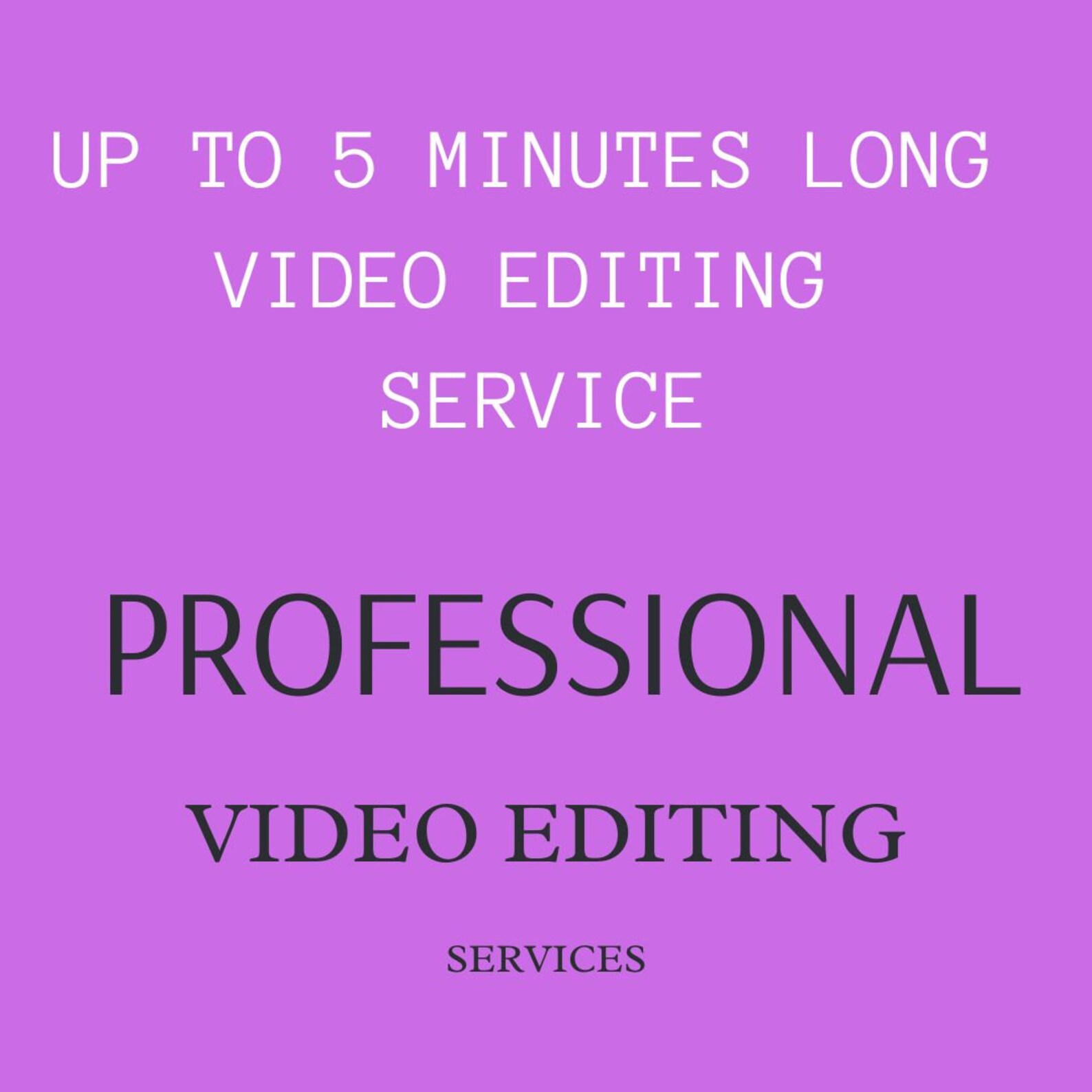 Professional Video Editing/up to 5 Minutes Long Video Editing Services ...