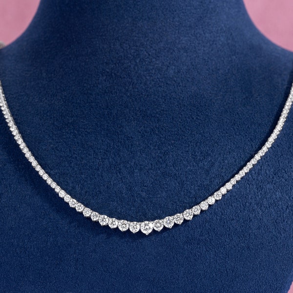 Graduated Diamond Necklace - Etsy
