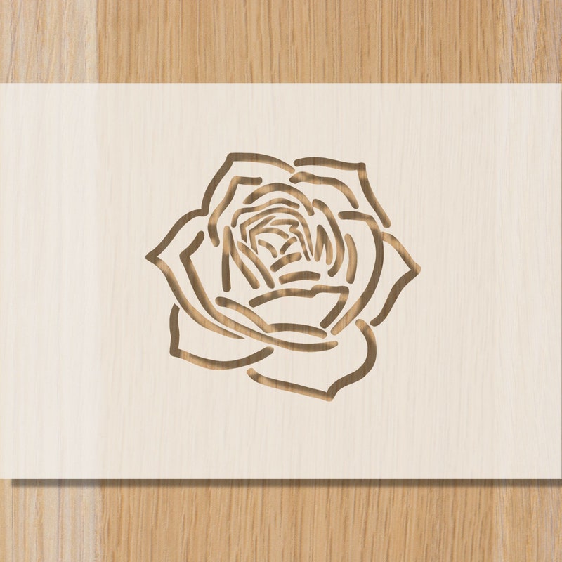Rose Cookie Stencil - Etsy