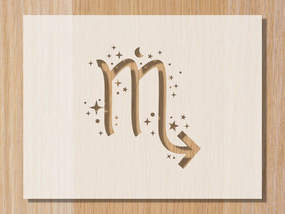 Scorpio Zodiac Stencil: Star Sign Astrology, Baking & Craft - Etsy